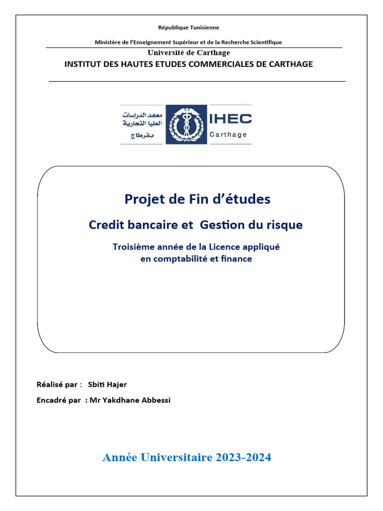 Gestion du risque bancaire à la BIAT | PDF | Banques | Risque opérationnel