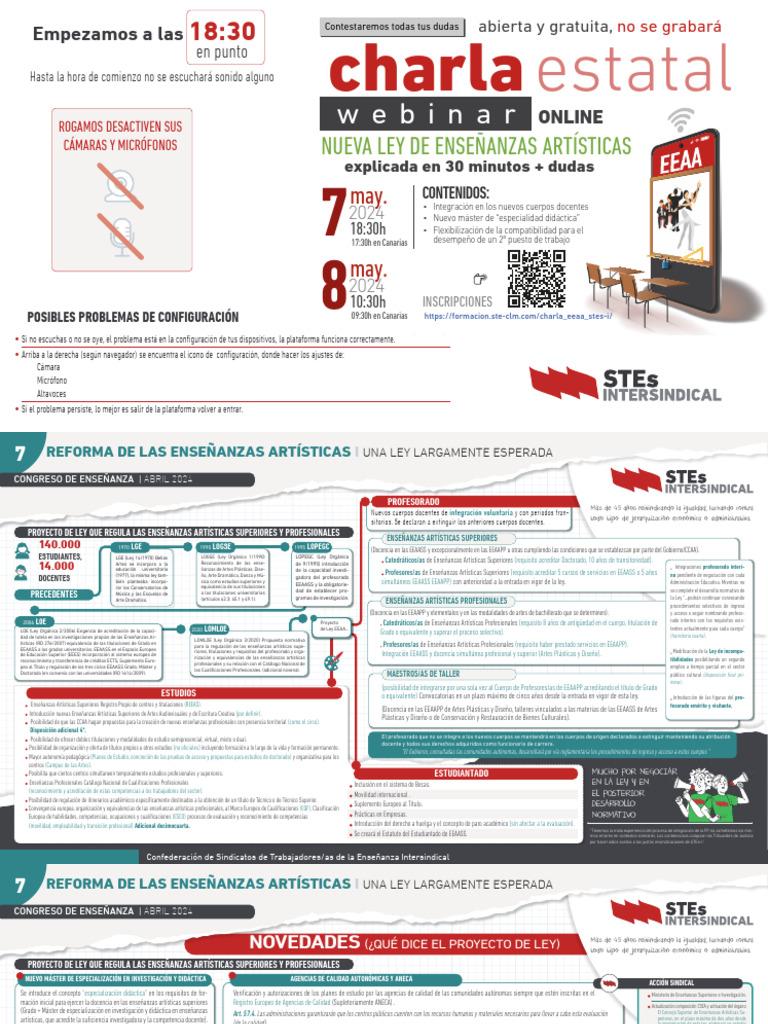 Presentacion Charla Ensenanzas Artisticas | PDF | Maestros | Licenciatura