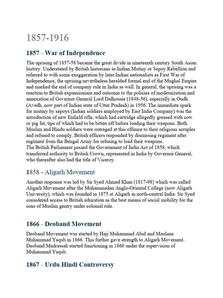 1857 - War of Independence | PDF | British Raj | Urdu
