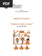 Proiect Tematic-Toamna | PDF
