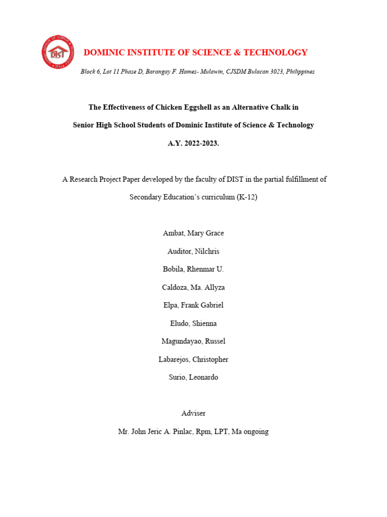 Research-Proj | PDF | Science & Mathematics | Technology & Engineering