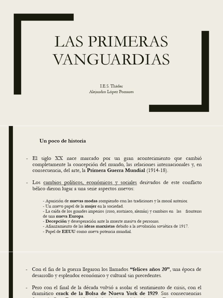 Presentación Tema 10. Las Primeras Vanguardias | PDF | Surrealismo ...