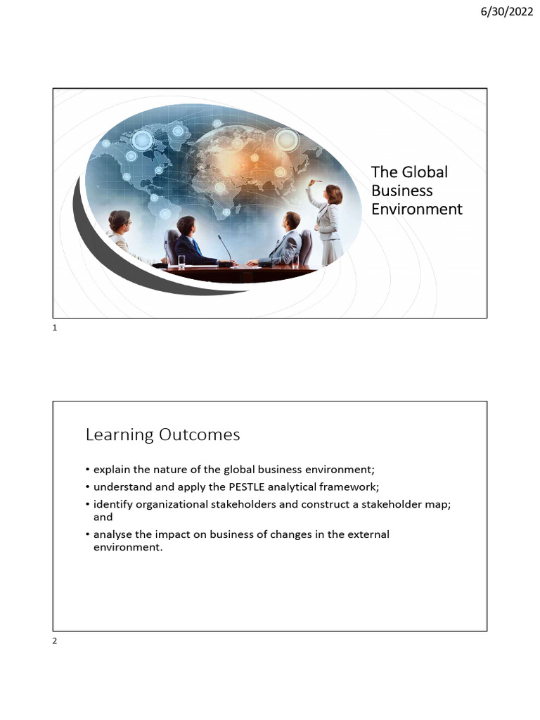 Week 4 - The Global Business Environment | PDF | Strategic Management ...