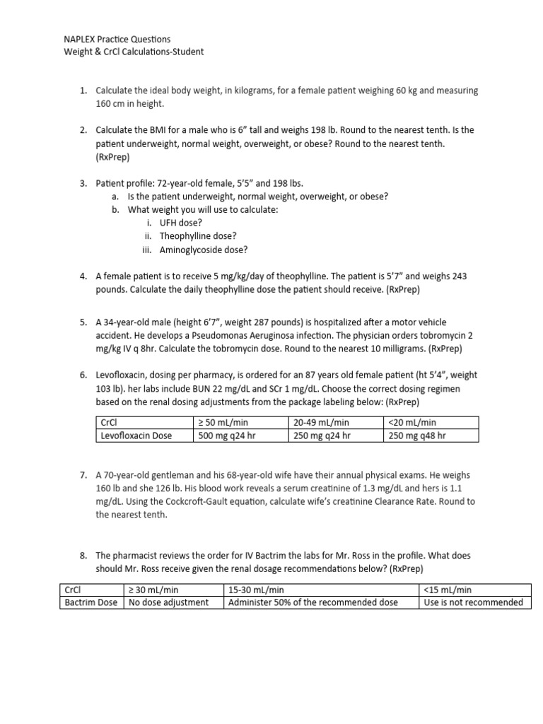 Weight and Dosing Calculations Guide | PDF | Body Mass Index ...