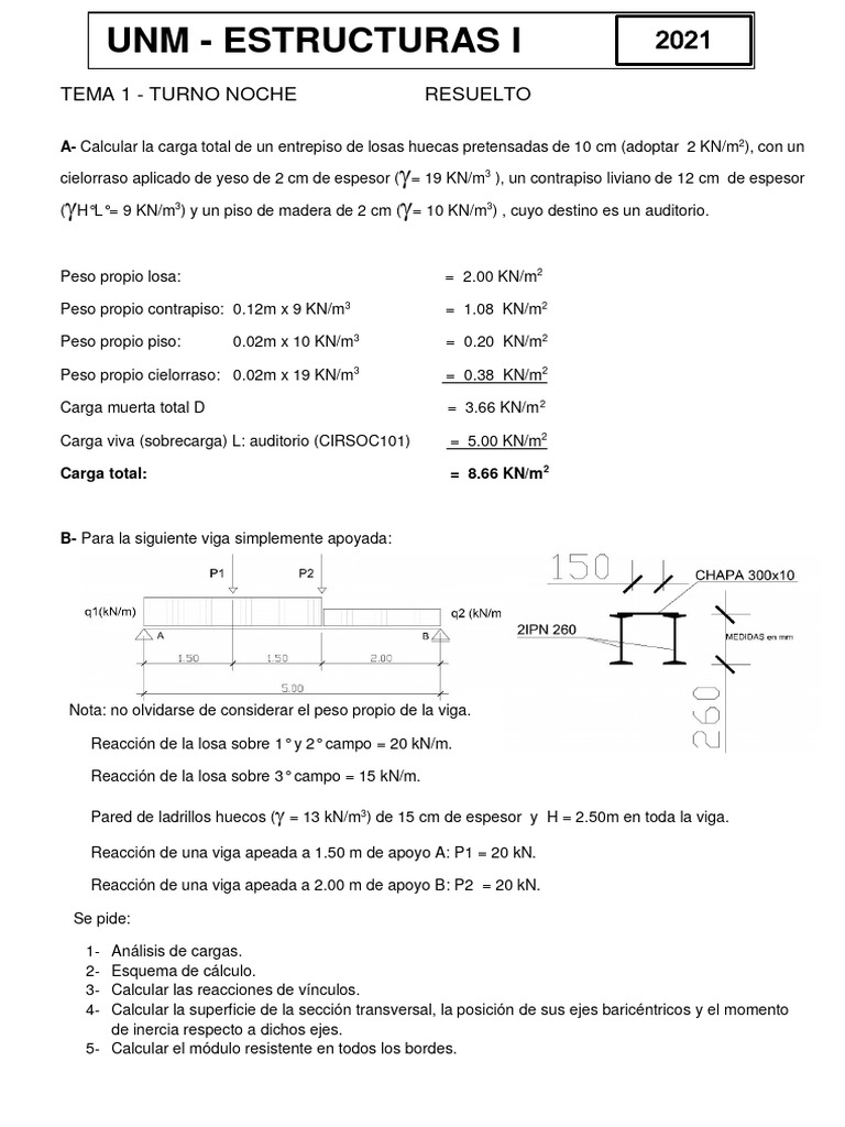 Tema 1 Noche Resuelto (1)-1 | PDF | Mecánica de sólidos | Ingeniería mecánica