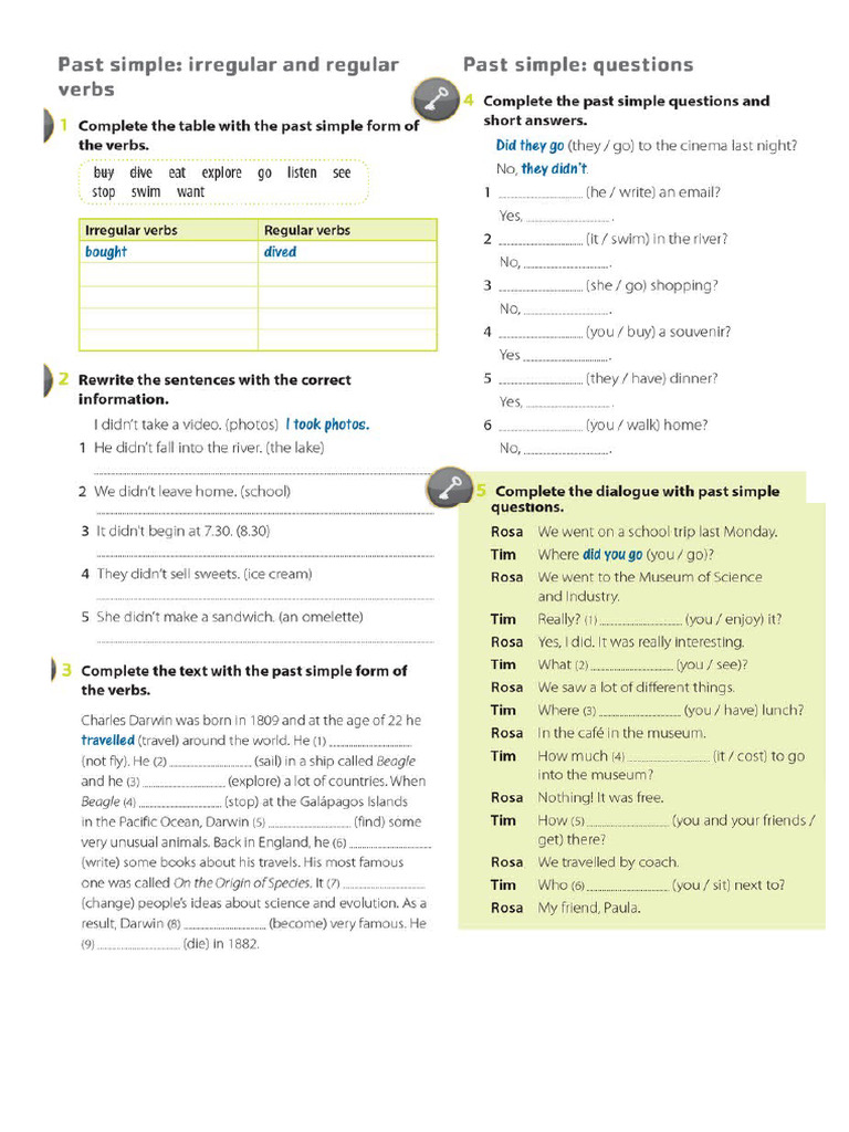 Spectrum 1 Grammar and Vocabulary Unit 8 | PDF