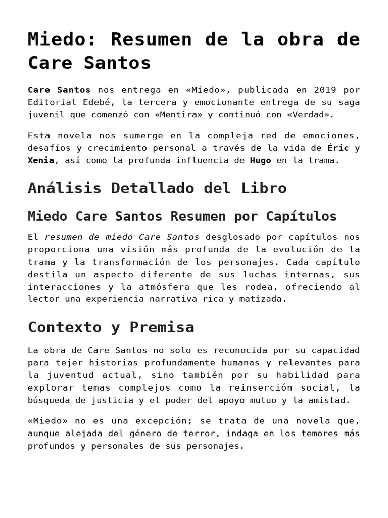 MPDF | PDF | Temor | Novelas