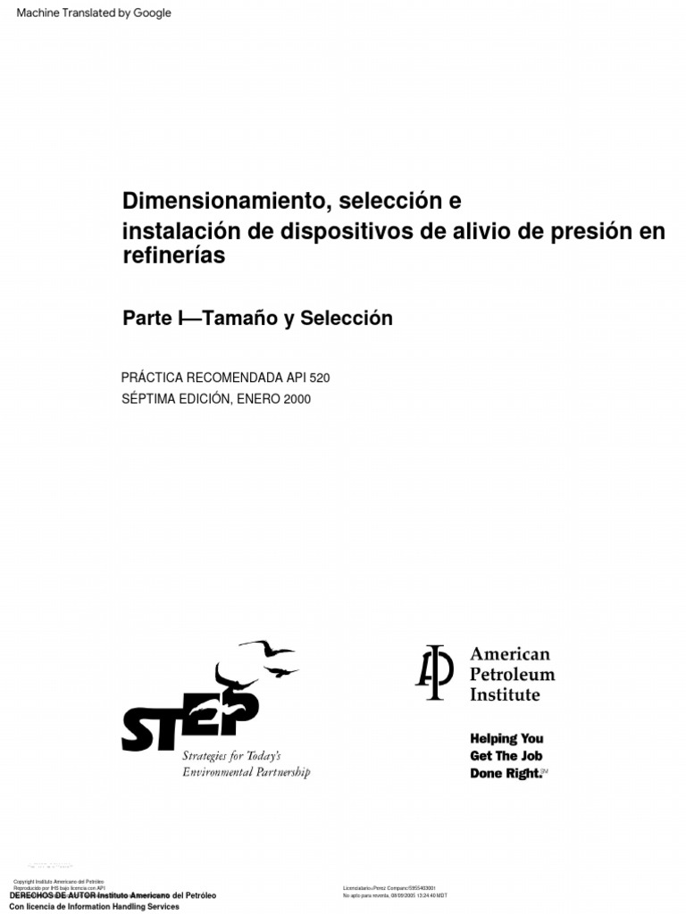 Api 520 | PDF | Residuos | Gases