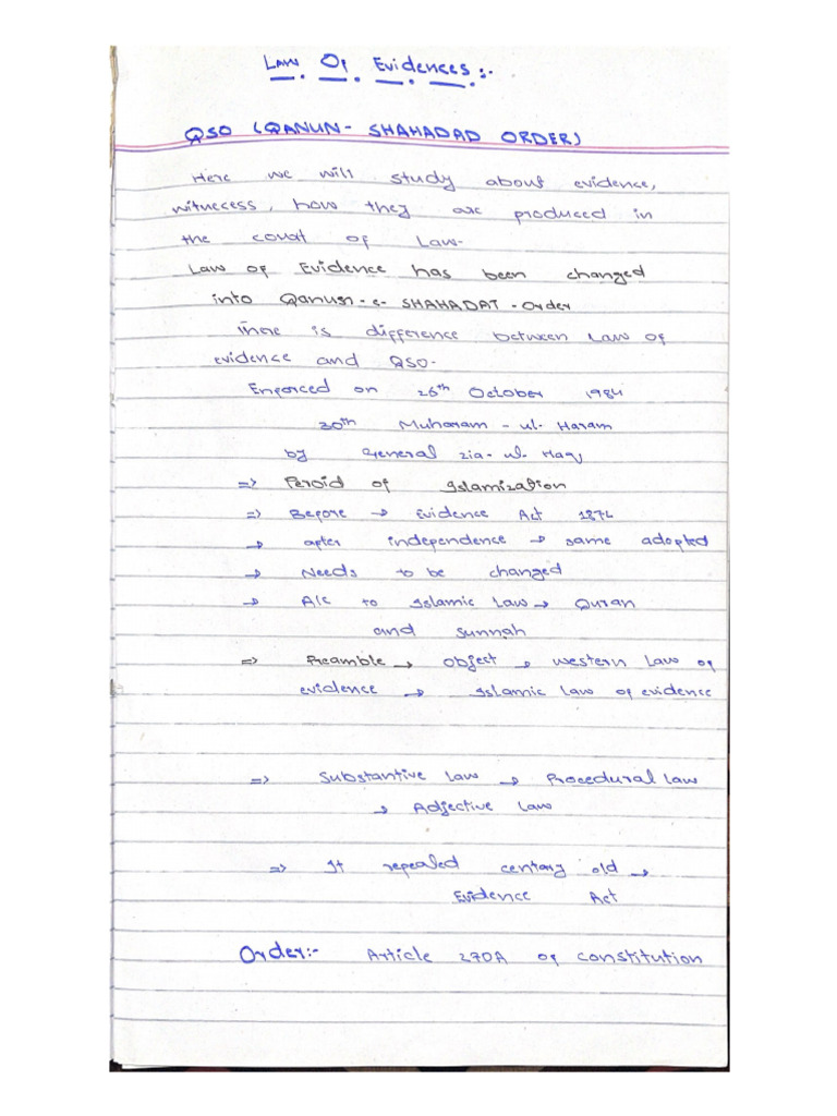 Qanun Shahdat Ordinance | PDF