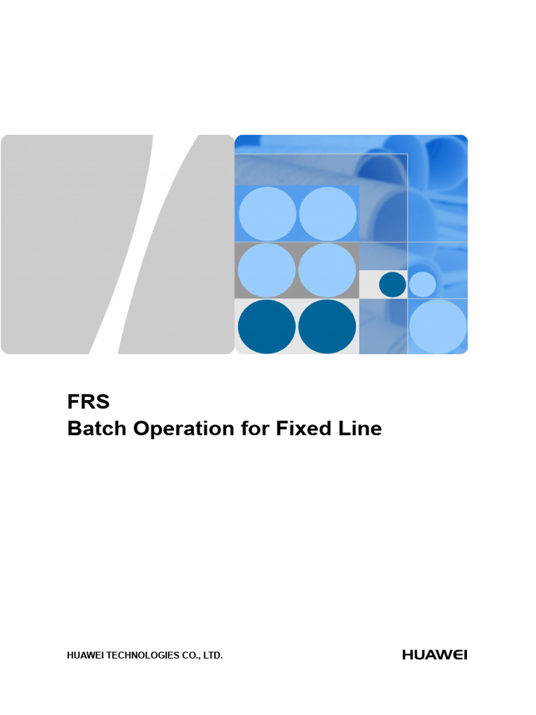 TE FRS - Batch Operation For Fixed Line (CRM) V1.0 | PDF | File Format ...