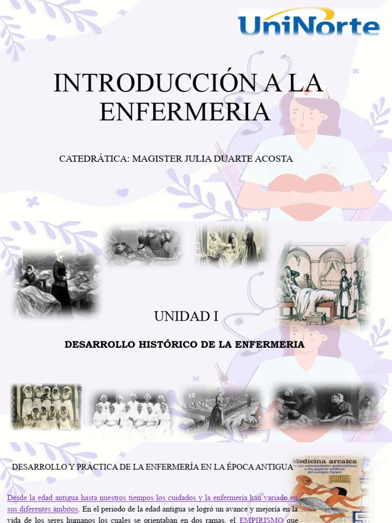 Unidad 1 Introduccion A La Enfermeria | Descargar gratis PDF | Enfermería | Medicina