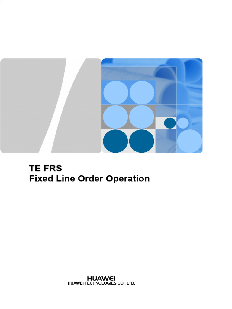 TE FRS - Fixed Line Order Operation V01.0 | PDF | Customer Relationship Management | Fee