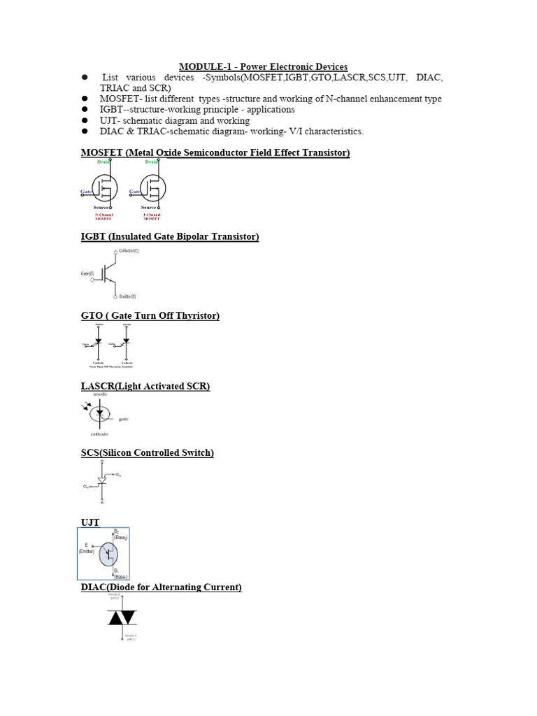 MODULE.1 - Devices | PDF | Mosfet | Field Effect Transistor