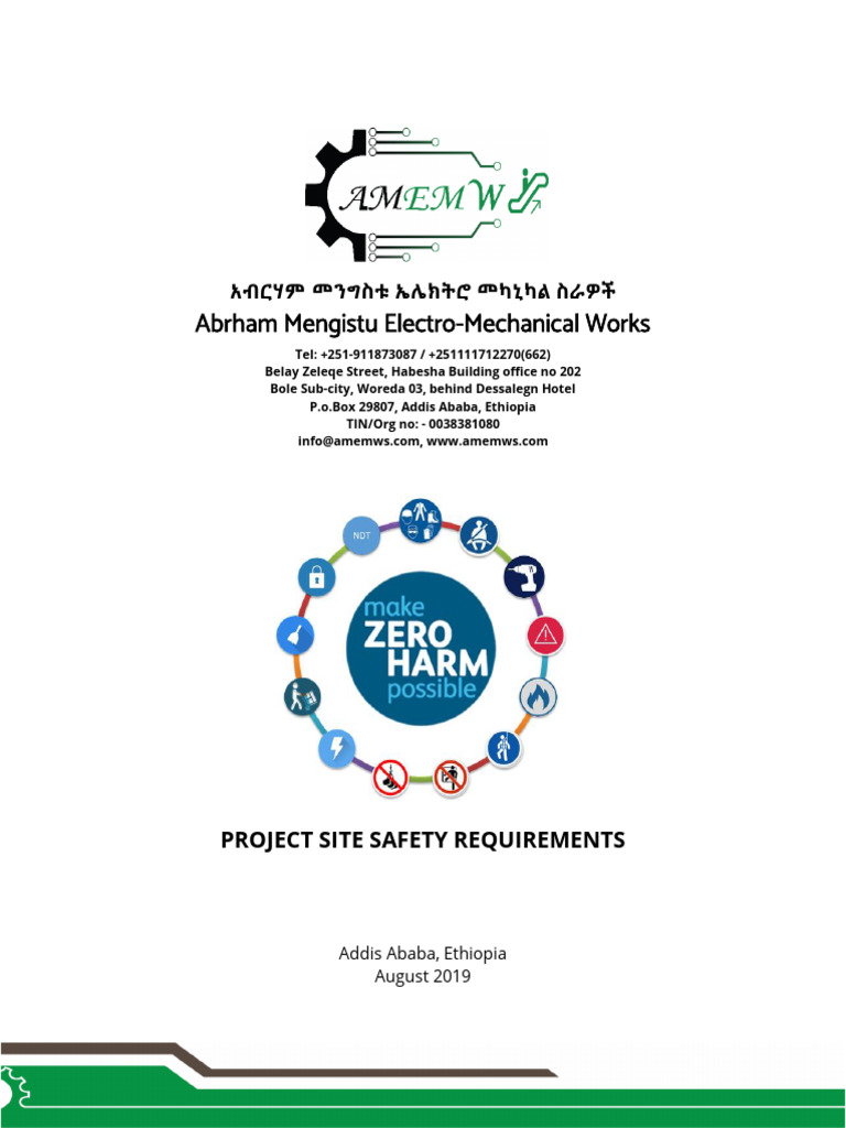 PROJECT SITE SAFETY REQUIREMENTS - Final | PDF | Personal Protective ...