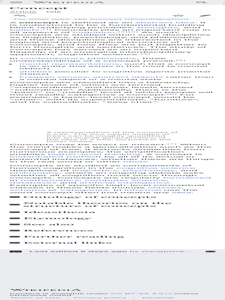 Concept Wikipedia Pdf Concept Cognitive Psychology