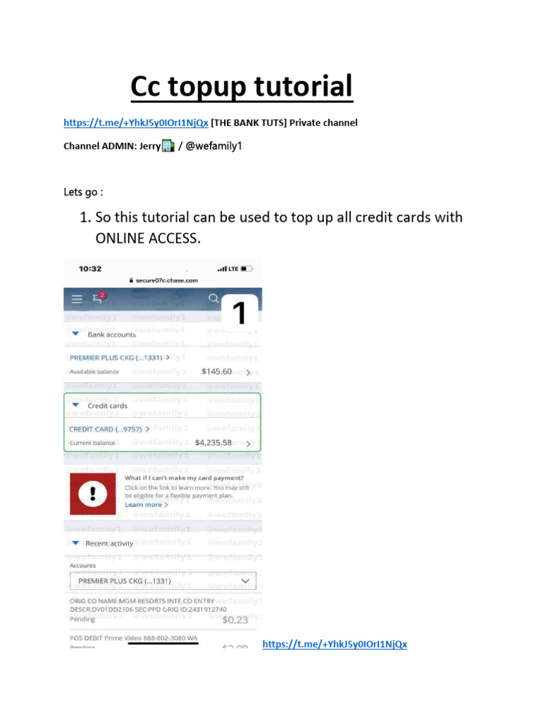 Cc Topup Tutorial Pdf Career Growth Business