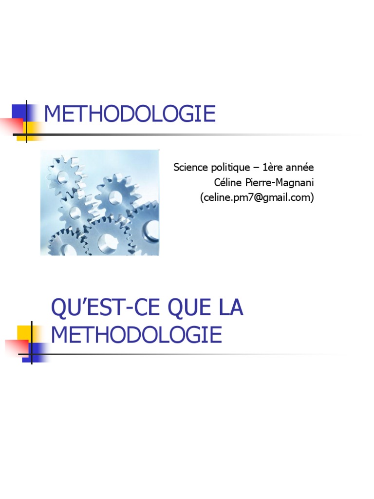 METHODOLOGIE | PDF | Sociologie | Rhétorique