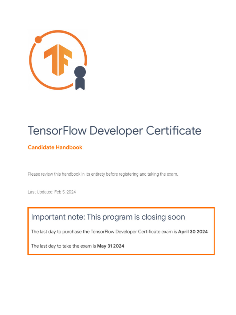 TF Certificate Candidate Handbook | PDF | Artificial Neural Network ... TF Certificate Candidate Handbook | PDF | Artificial Neural Network ...