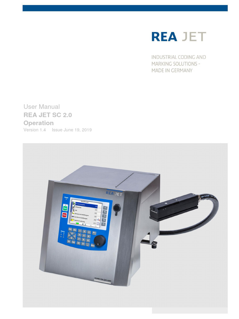 REA JET - SC - 2.0 - User Manual - V1.4 - 19.06.2019 - EN | PDF | Menu ... REA JET - SC - 2.0 - User Manual - V1.4 - 19.06.2019 - EN | PDF | Menu ...