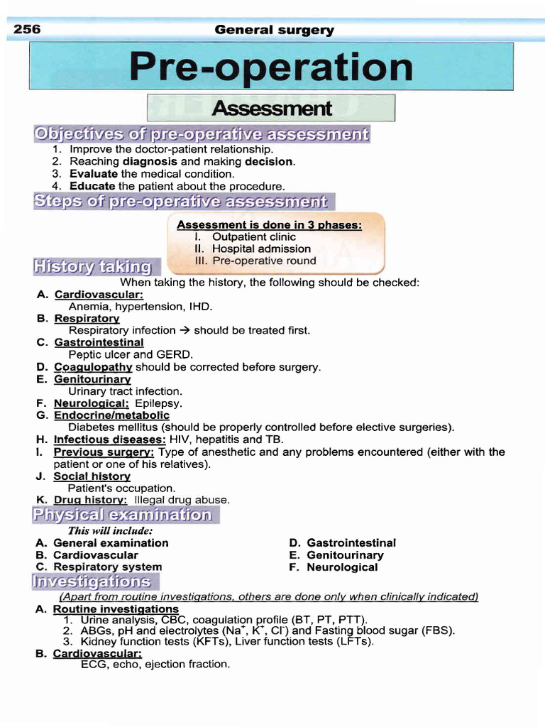 Pre and Post Operation | PDF | Analgesic | Anesthesia