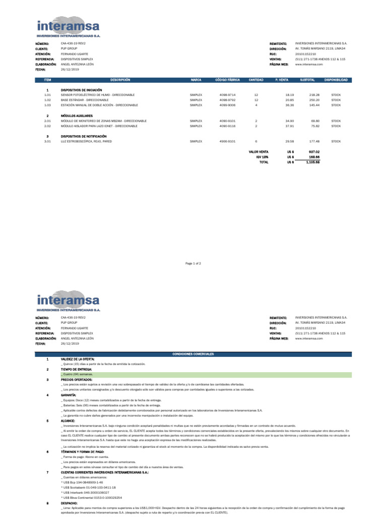 Caa-436-19 Rev2 Pup Group Dispositivos Simplex | PDF