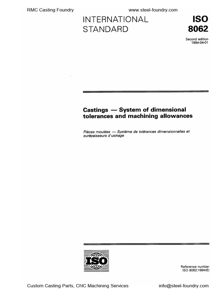 Iso 8062 | PDF | Foundry | Mining