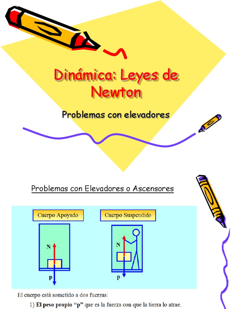 Dinámica - Problemas Ascensores | PDF | Ascensor | Masa