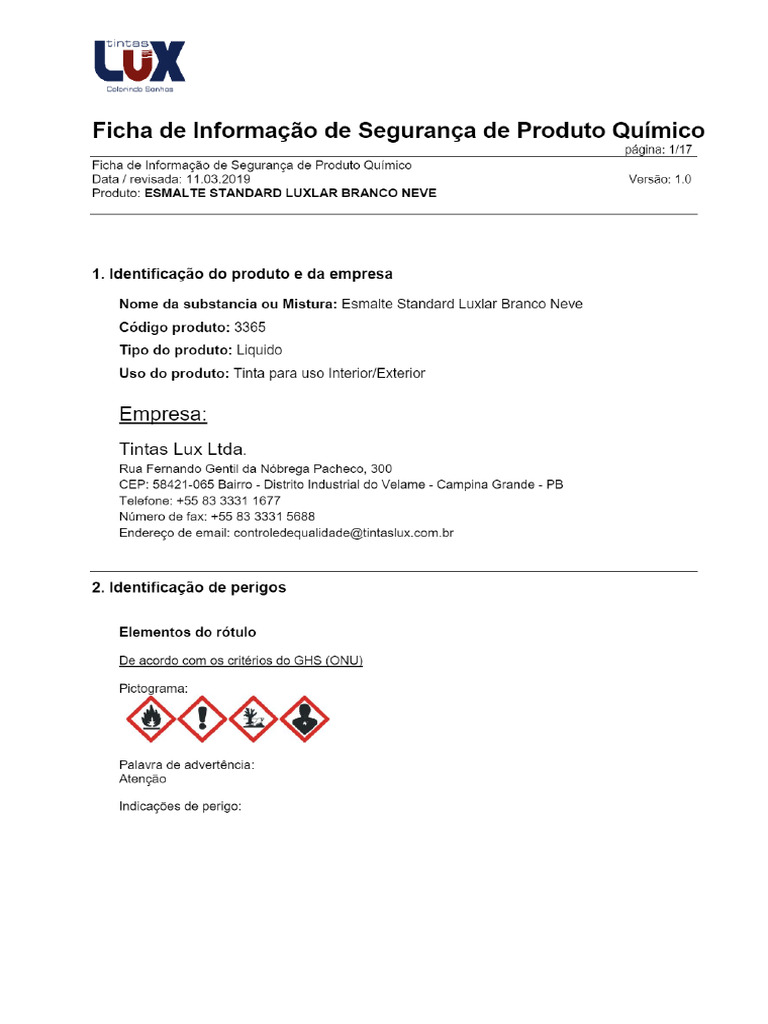 Extralux - Branco Neve - Tintas Lux | PDF