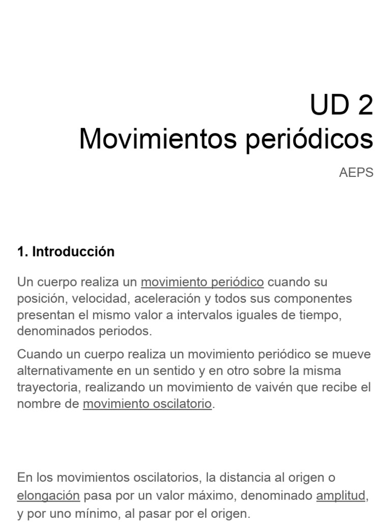 UD 2 | PDF | Energía potencial | Oscilación