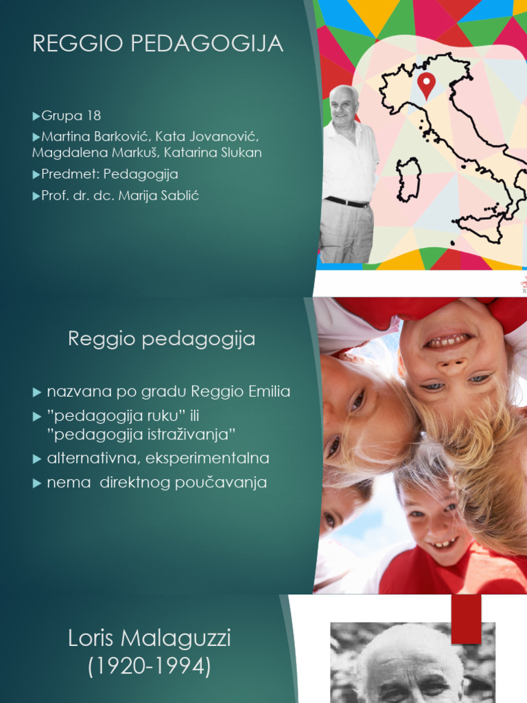 Prezentacija - Reggio Pedagogija | PDF
