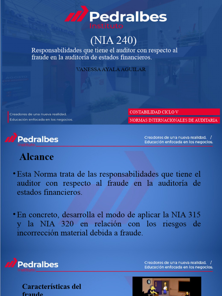 Auditoría y Fraude: NIA 240 Explicada | PDF | Auditoría | Contralor