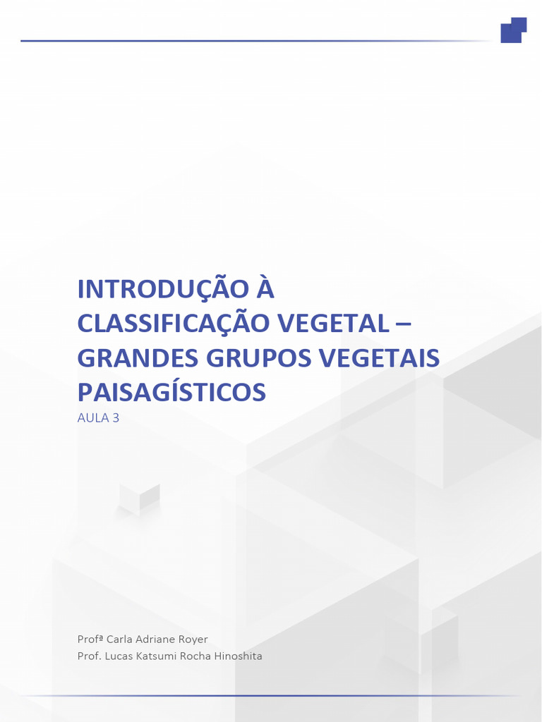 Aula Complementar 03 | PDF | Árvores | Plantas