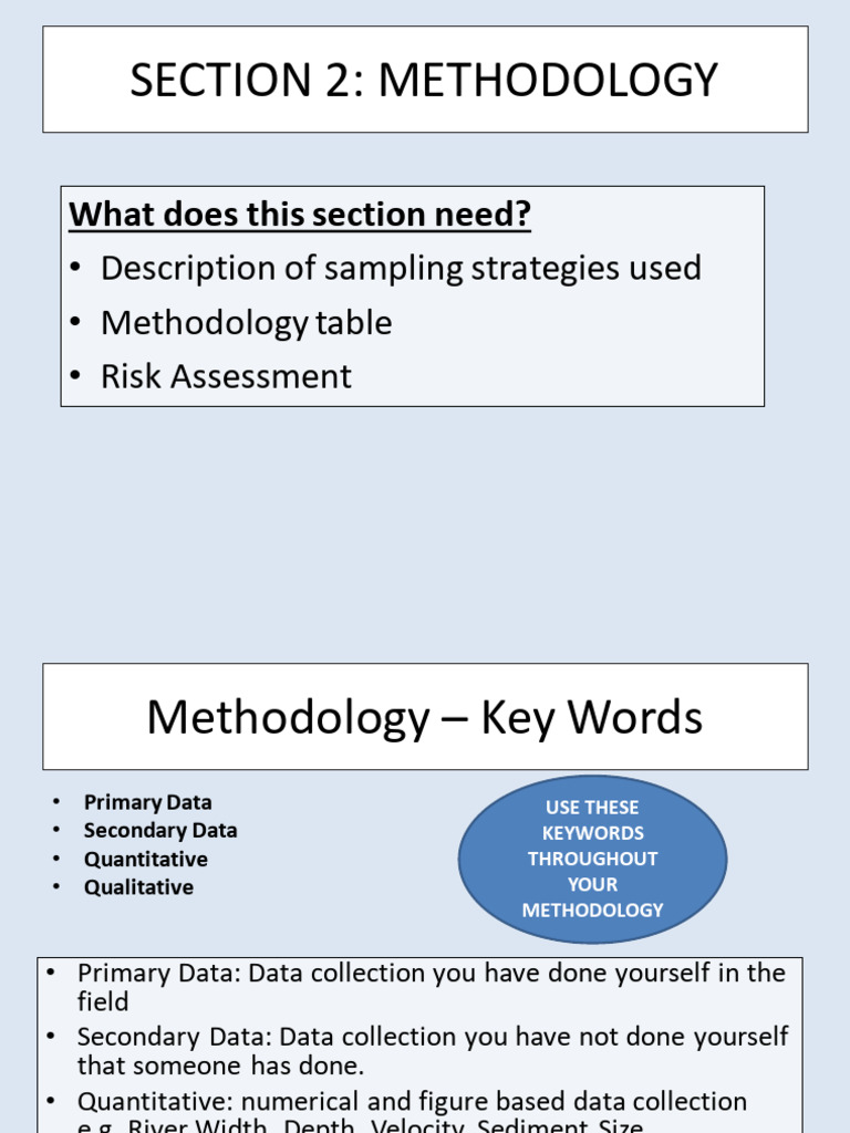 Physical Fieldwork - Methodology | PDF | Sampling (Statistics ...