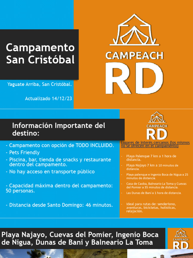 Campamento Todo Incluido en San Cristóbal | PDF | Cámping | Cena