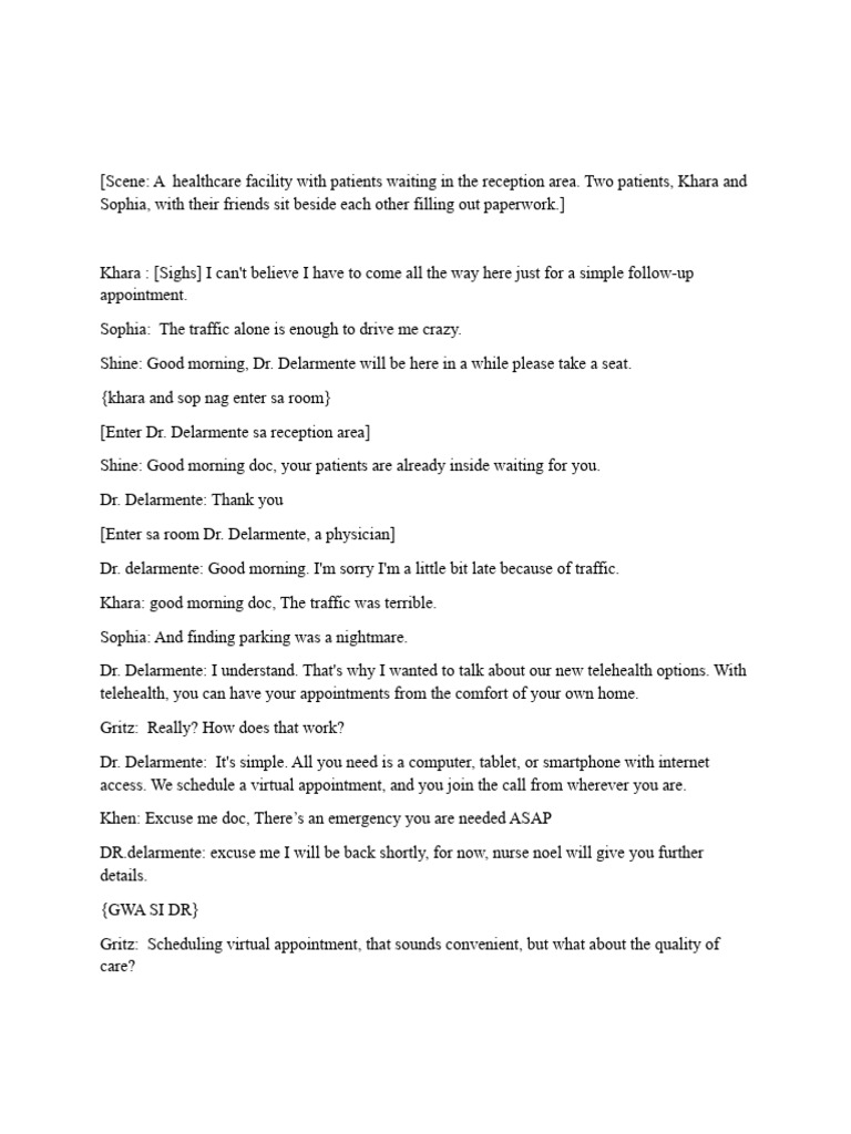 Group1 Nif Script Super Final | PDF | Health Care | Patient