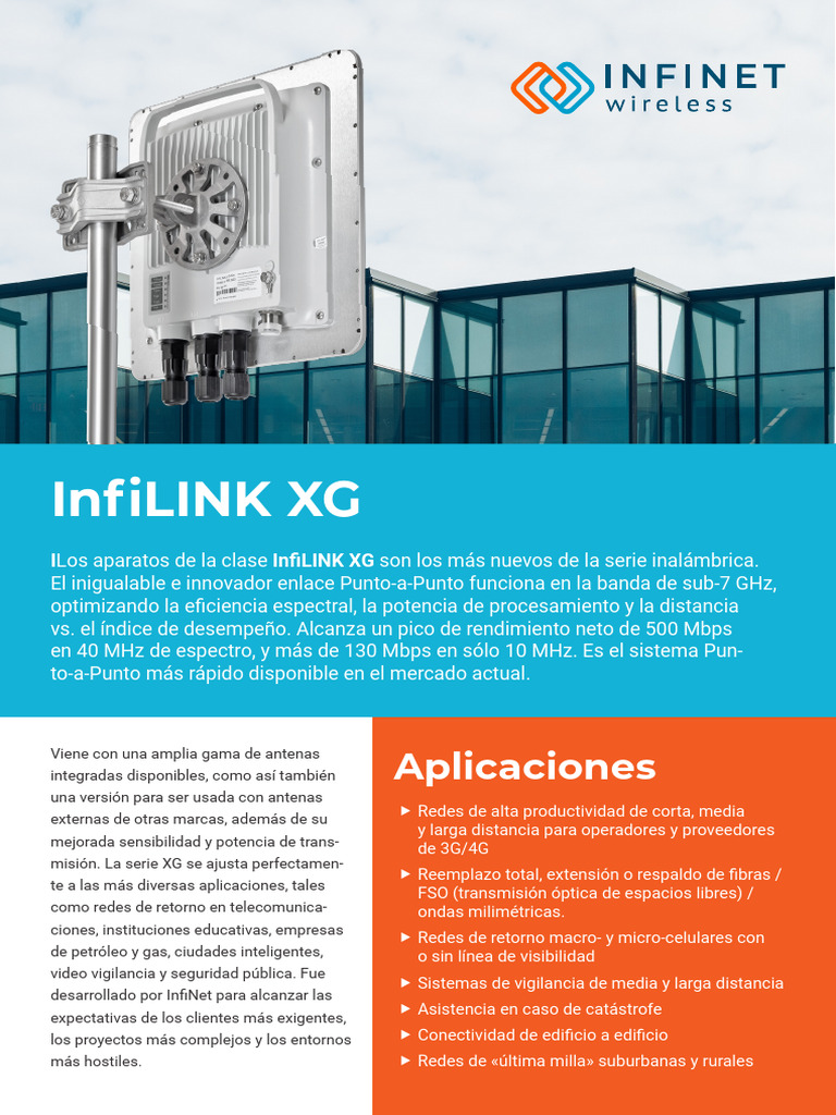 InfiLINK XG: Redes Inalámbricas de Alta Velocidad | PDF | Calidad de ...