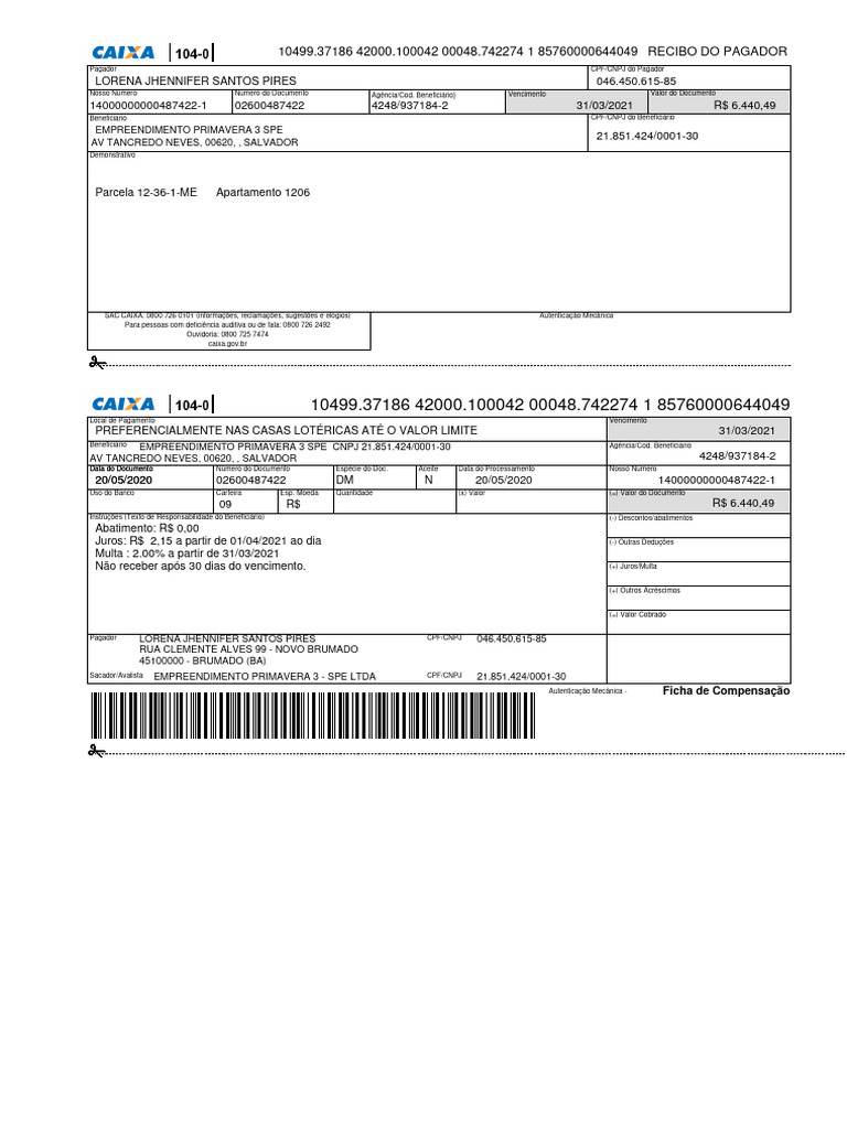 Boleto 2 | Download grátis PDF | Tecnologia bancária | Pagamentos