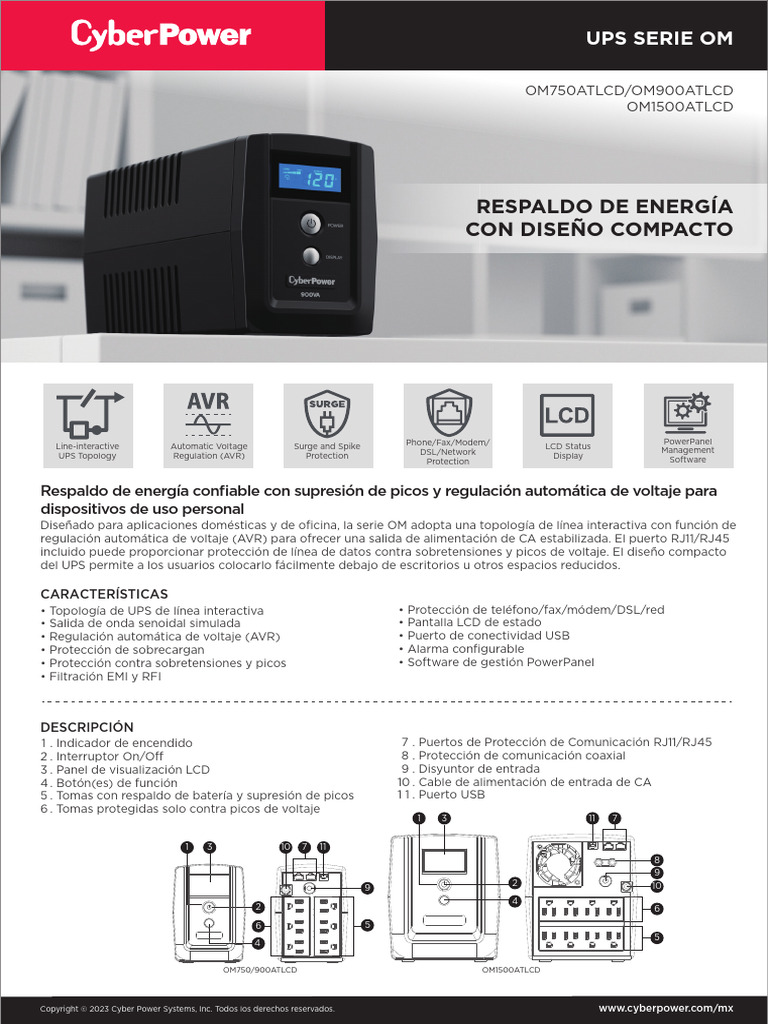 Cyber Power DS4OM75071500ATLCD9NEMAdestv5 | PDF | Módem | Tecnología de ...