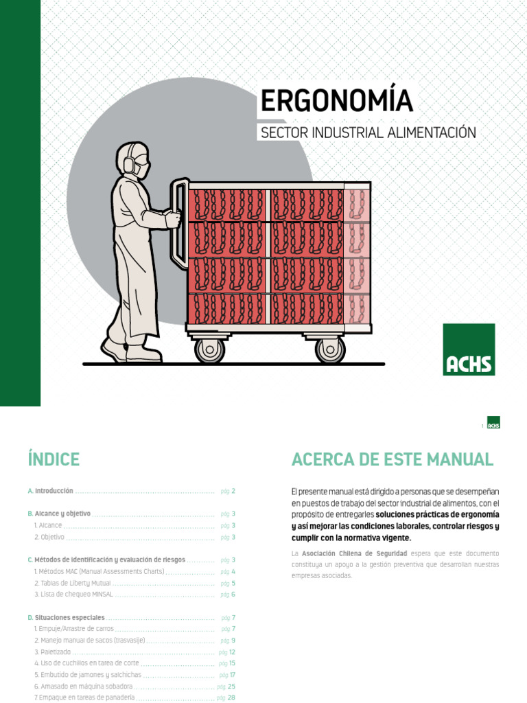 Manual Ergonomia Sector Industrial Alimentacion V1 | PDF | Factores humanos y ergonomía | Alimentos