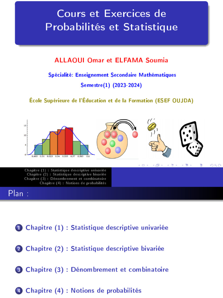 Cours de Probabilités et Statistiques | PDF | Ajustement affine ...