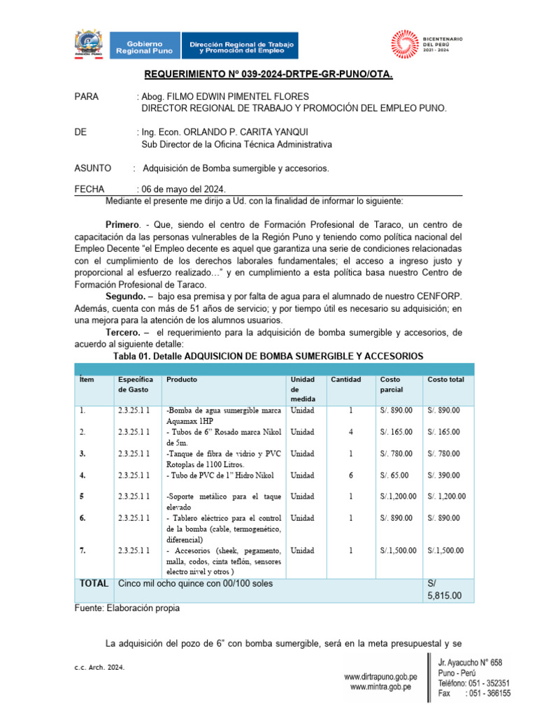 Requerimiento #036-24 | PDF