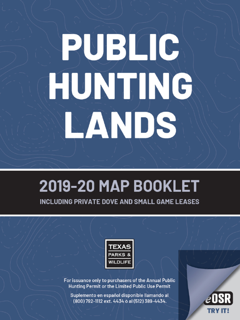 2019-2020 Texas Public Hunting Lands Map Booklet | PDF