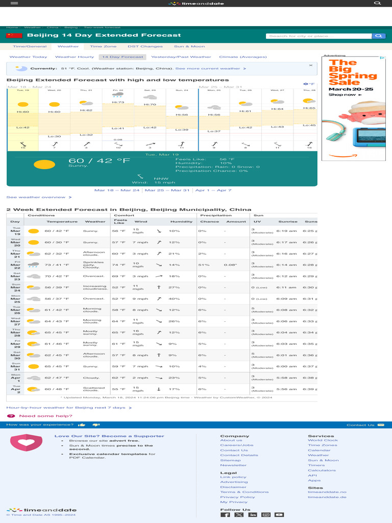 Beijing, Beijing Municipality, China 14 Day Weath | PDF | Weather ...