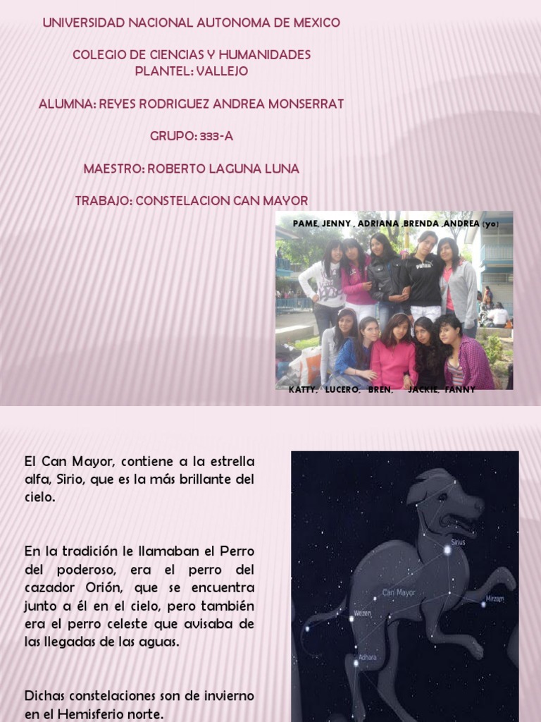 La Constelación del Can Mayor y Sirio | PDF | Constelación | Estrellas