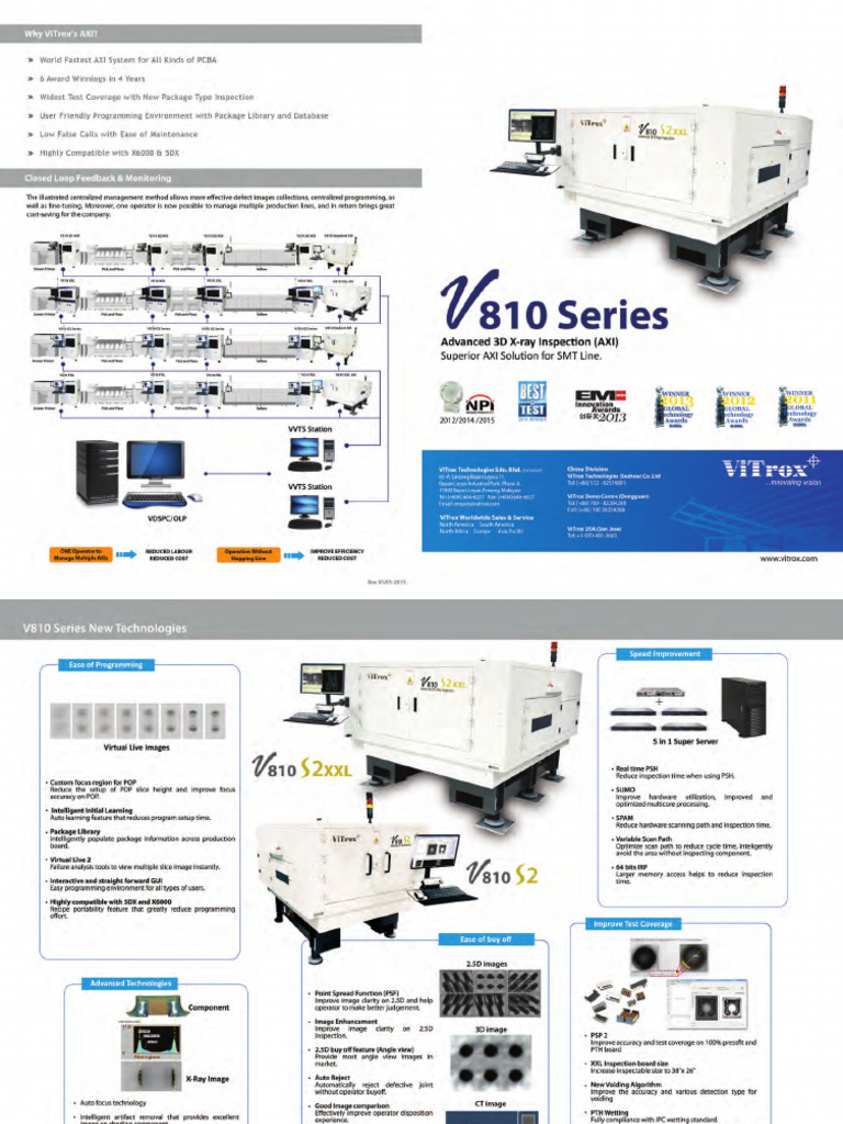 Vitrox v810 Series Brochure Rev02 01-2015eng S | PDF