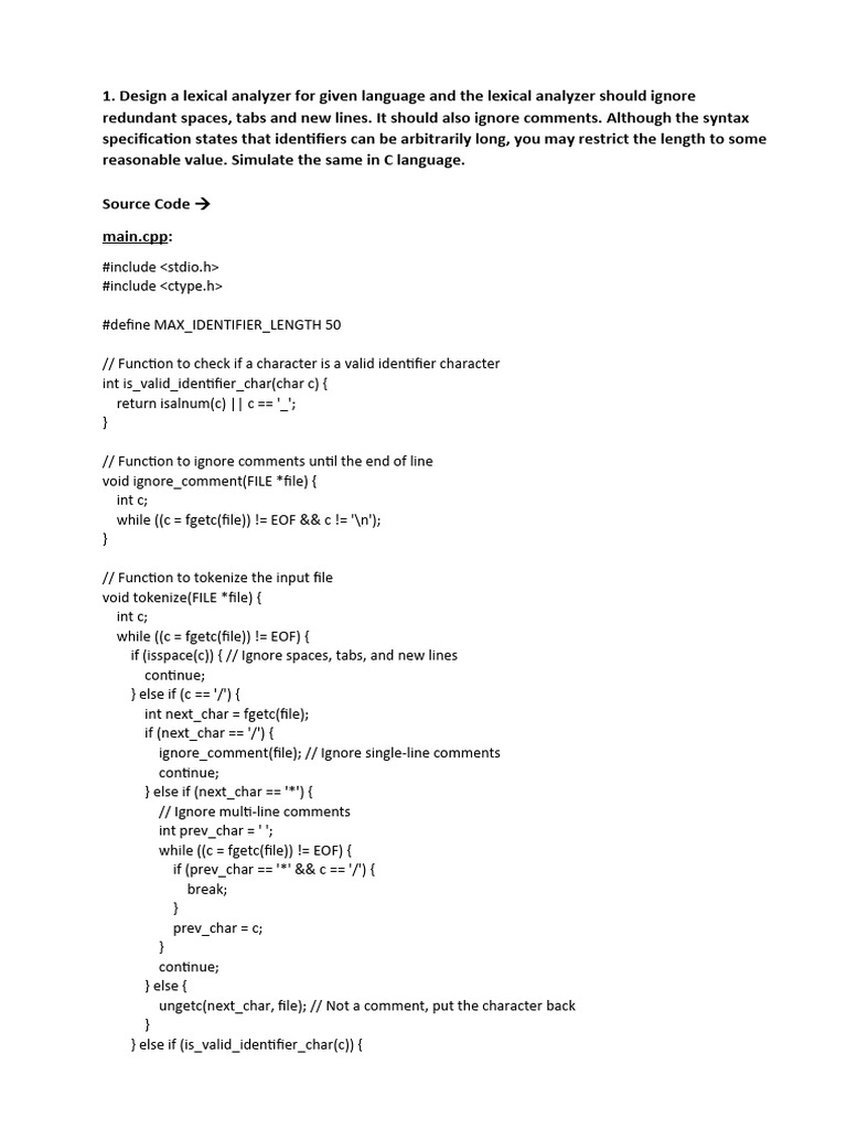 Compiler Lab | PDF | Software Development | Computer Science Compiler Lab | PDF | Software Development | Computer Science
