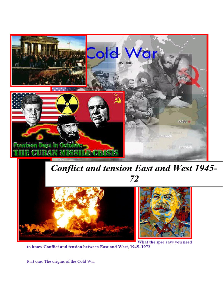 Answers Conflict and Tension East and West 1945-72 (With Answers) | PDF ...