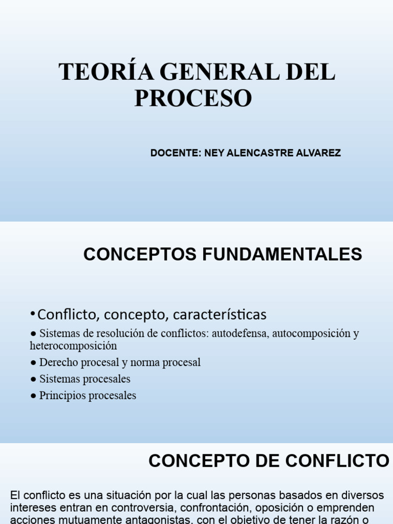 Teoria Del Proceso | PDF | Jurisdicción | Conflicto (proceso)