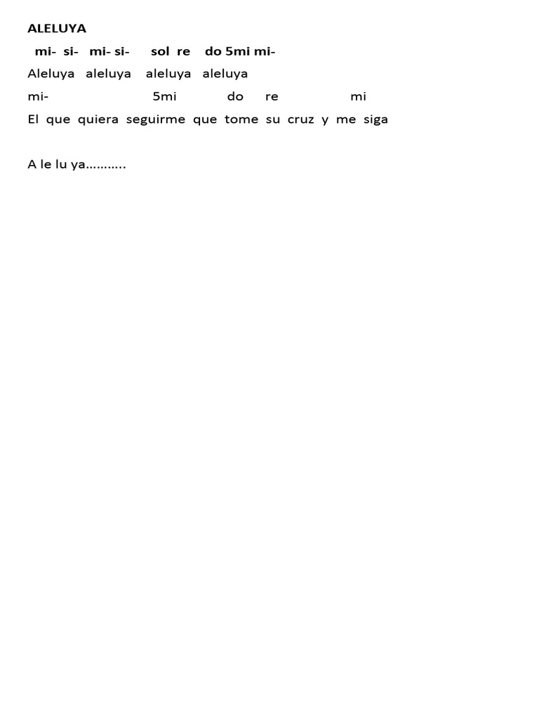 ALELUYA | PDF