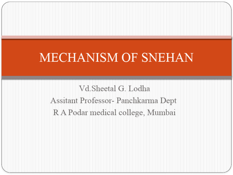Mechanism of Snehan | PDF | Science & Mathematics